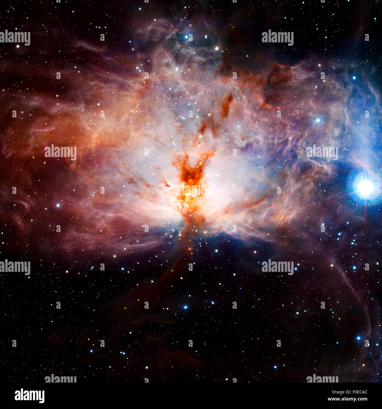 Stars nebula, beautiful and colorful explosive in space Stock Photo - Alamy