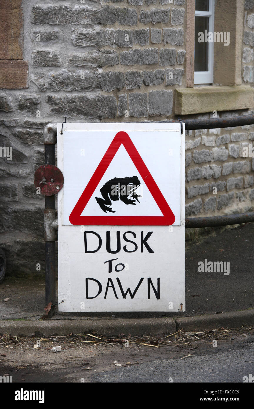Toad crossing sign hi-res stock photography and images - Alamy