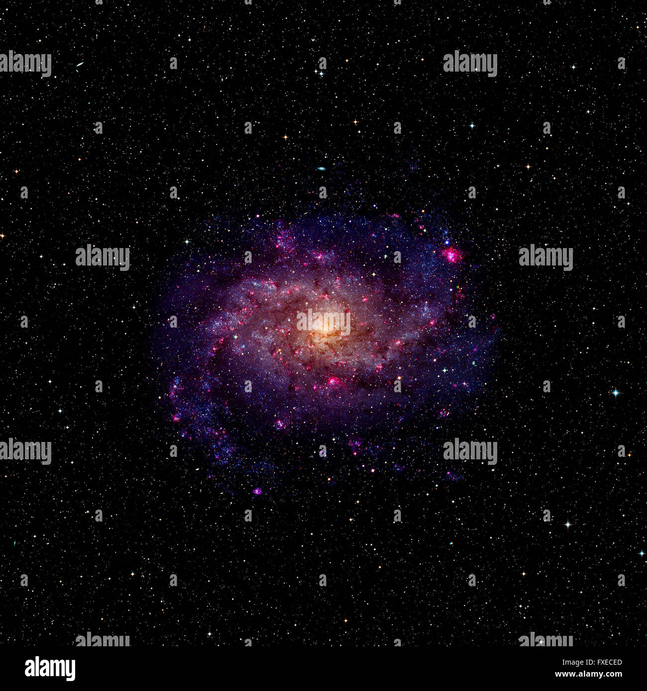 The galaxy system with a bright optical center Stock Photo - Alamy
