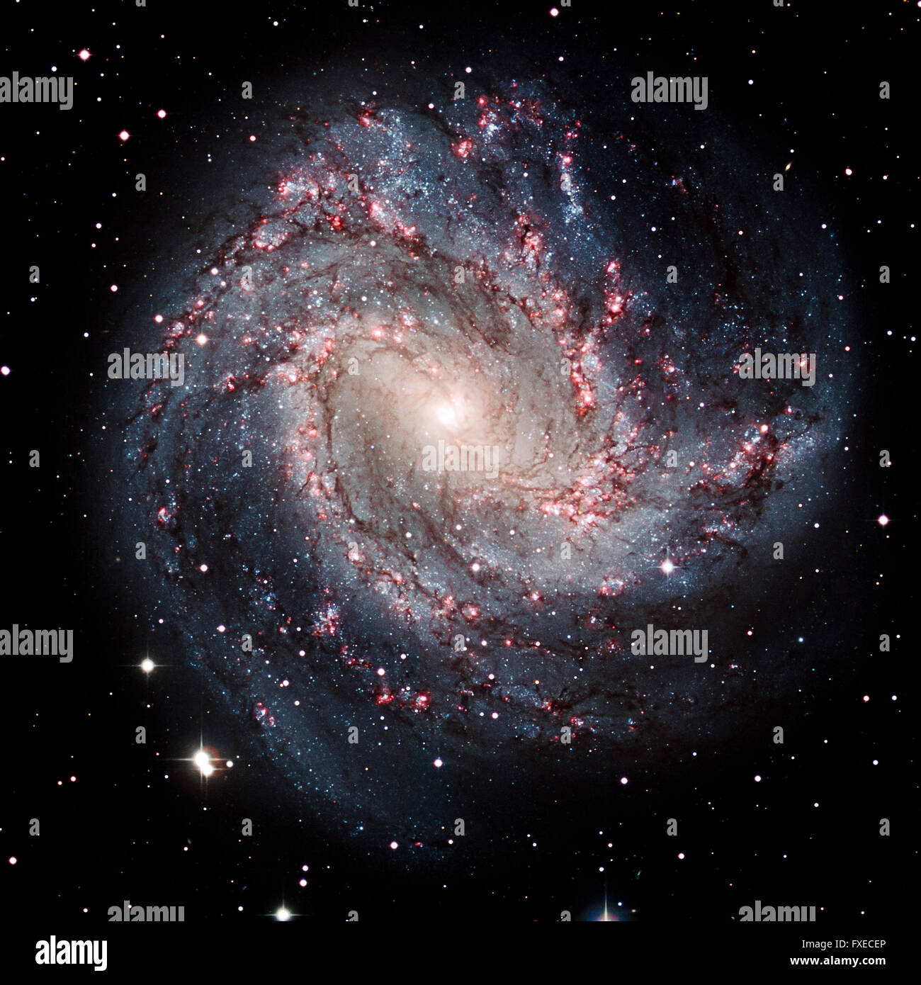 The galaxy system with a bright optical center Stock Photo - Alamy