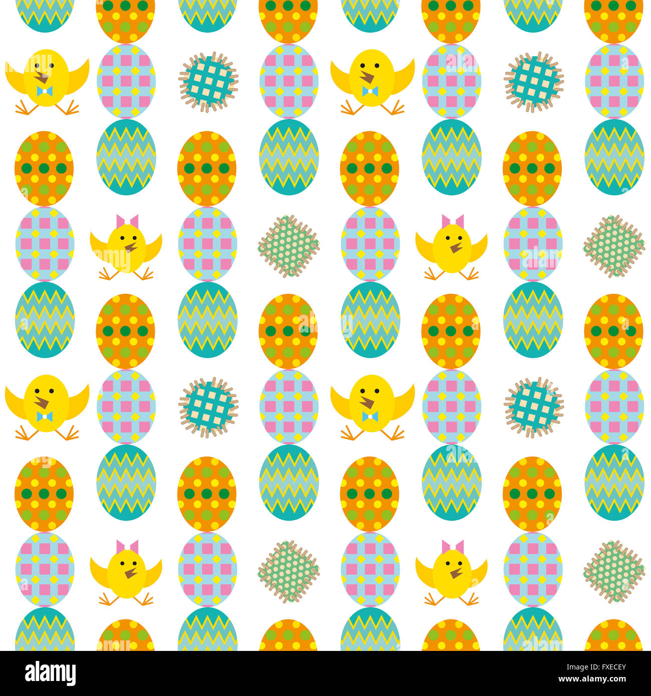 seamless pattern on Easter theme. Easter Spring background with flowers ...