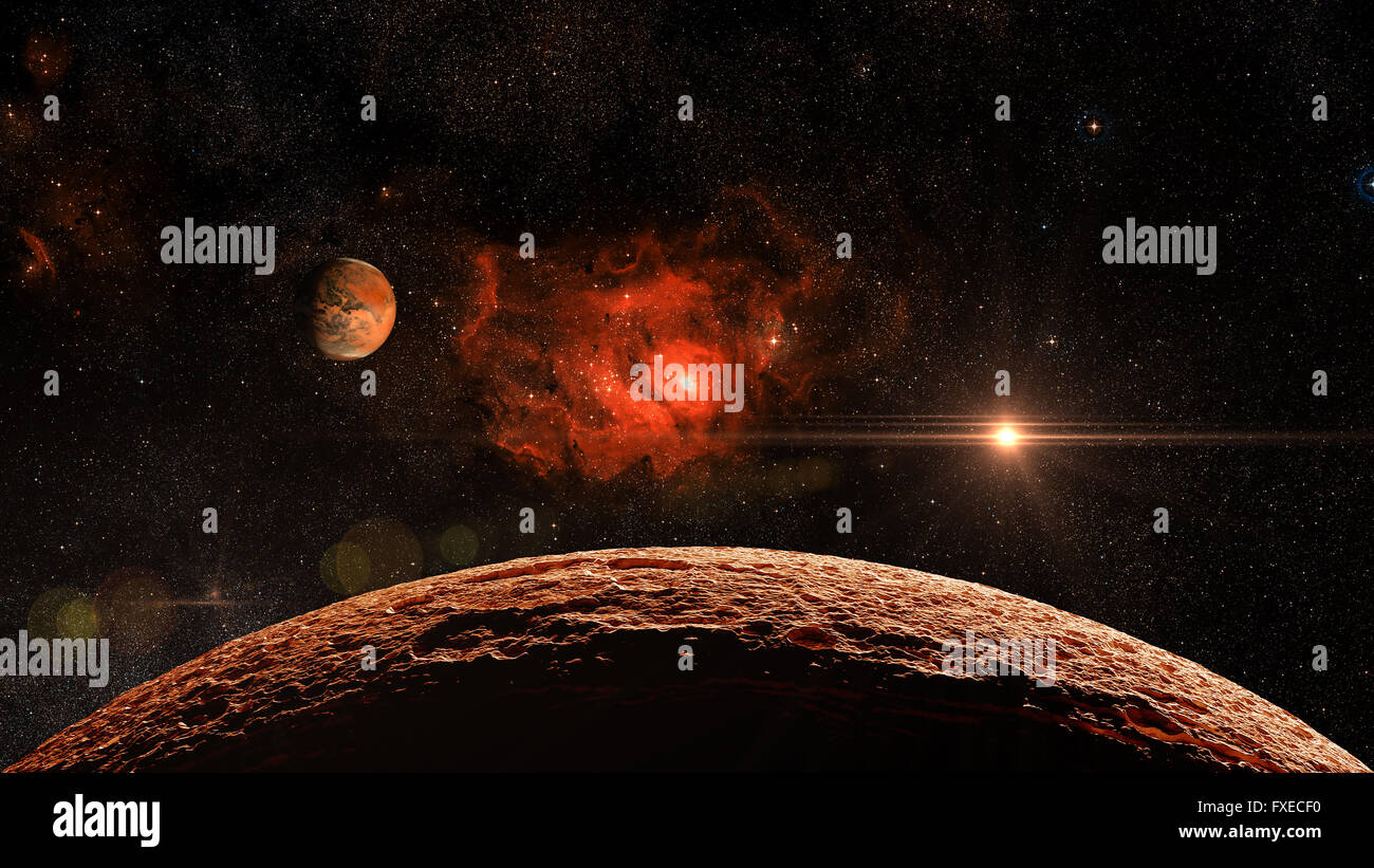 Fantasy Alien Exo Planet isolated galaxy space Stock Photo - Alamy