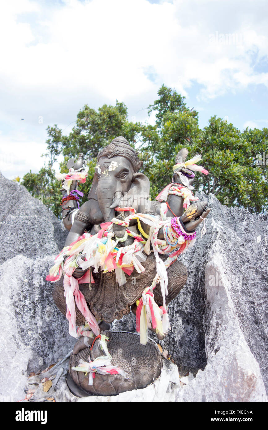 The Hindu god Ganesh on tiger cave temple mountain Stock Photo - Alamy