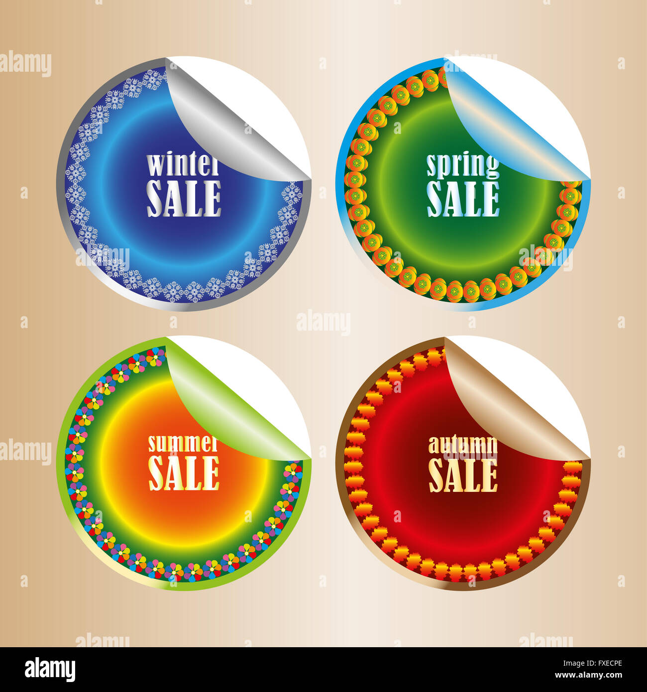 Illustration sticker hi-res stock photography and images - Alamy