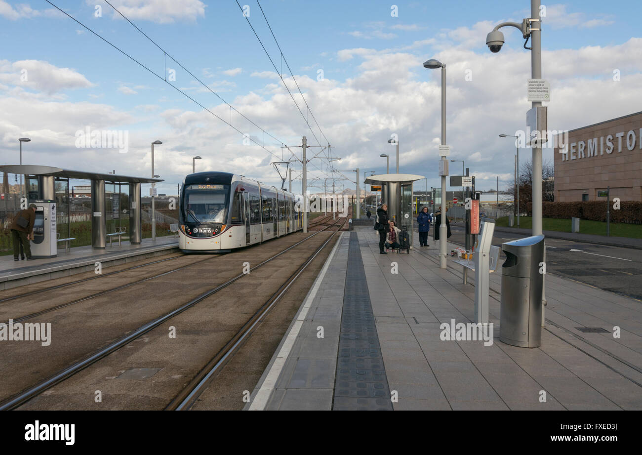Edinburgh park tram hi-res stock photography and images - Alamy