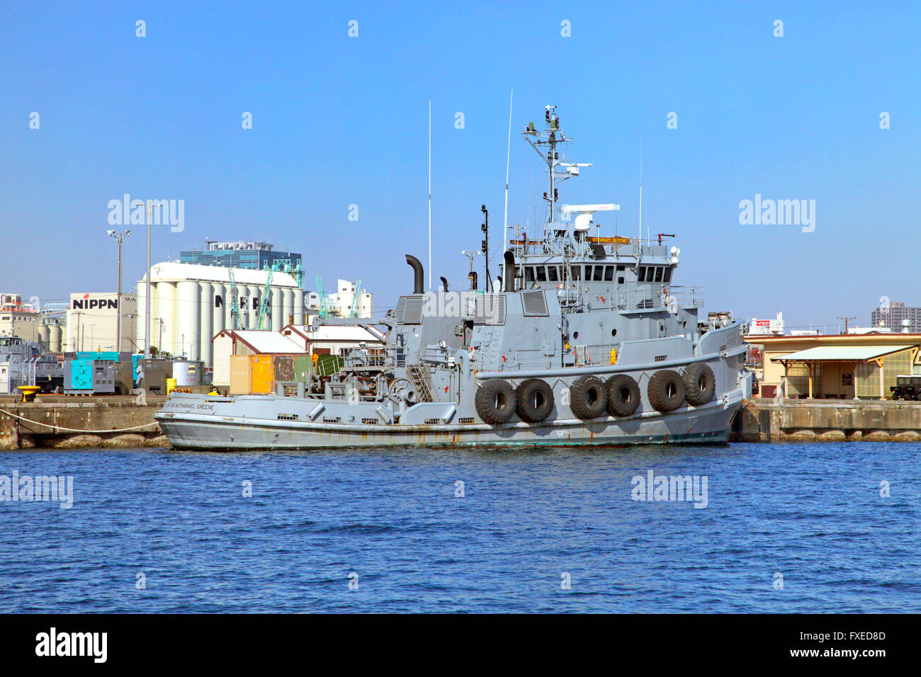 US Army tugboat at Port of Yokohama Japan Stock Photo - Alamy