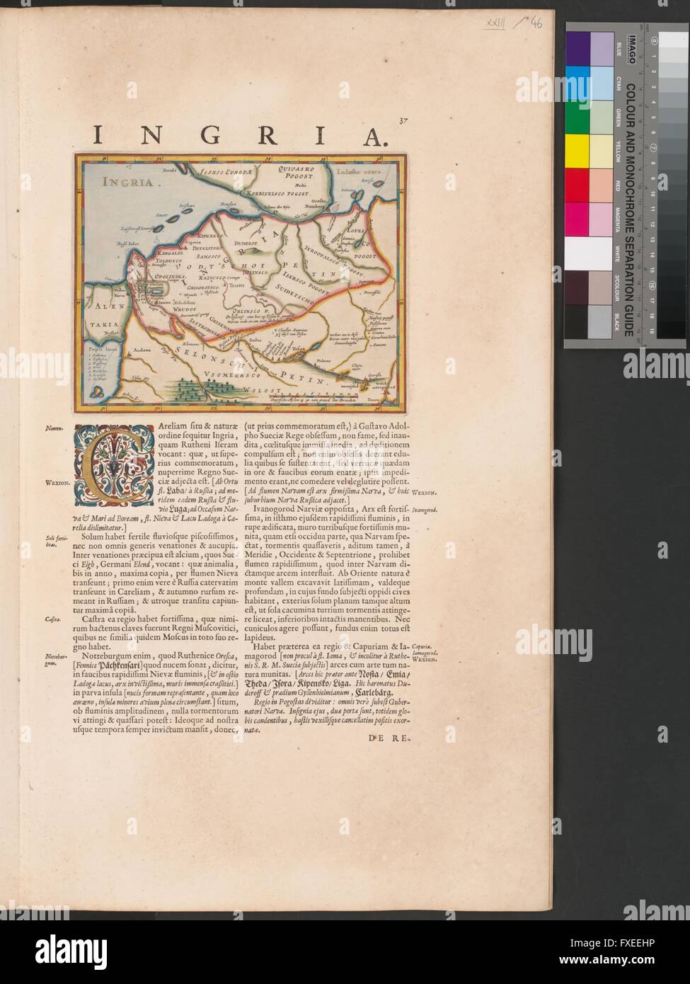 Landkarte von Ingermanland Stock Photo - Alamy