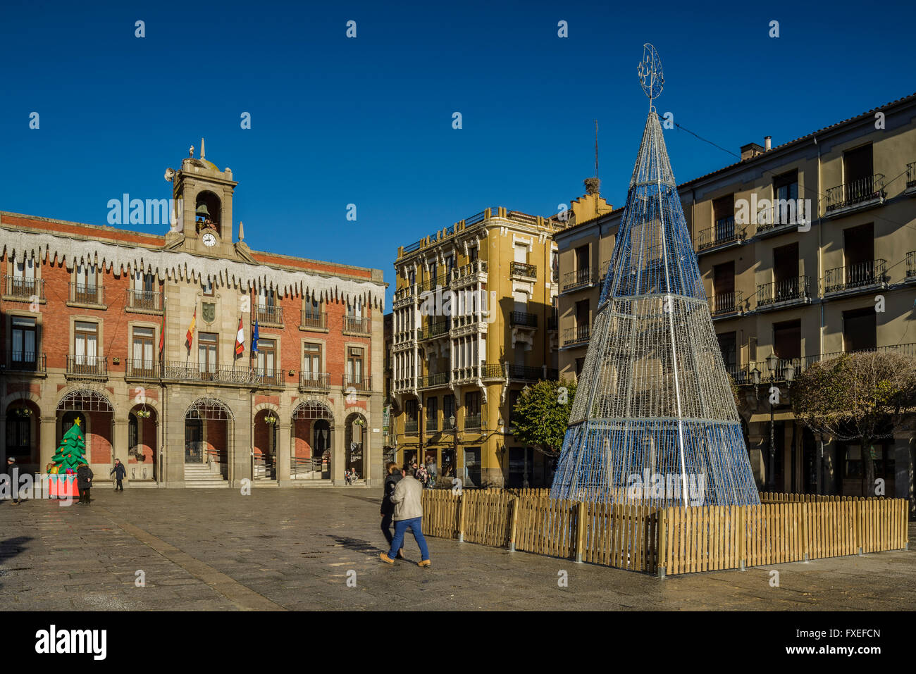 City Hall and Plaza Mayor in Zamora Castilla Leon in Spain Stock Photo ...