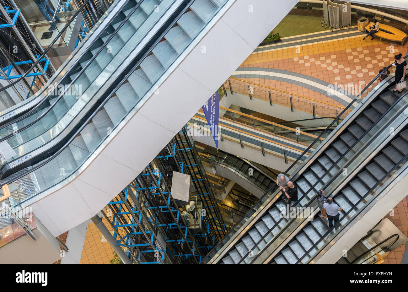 Interior of shopping mall in Azrieli Center, Tel Aviv city, Israel ...