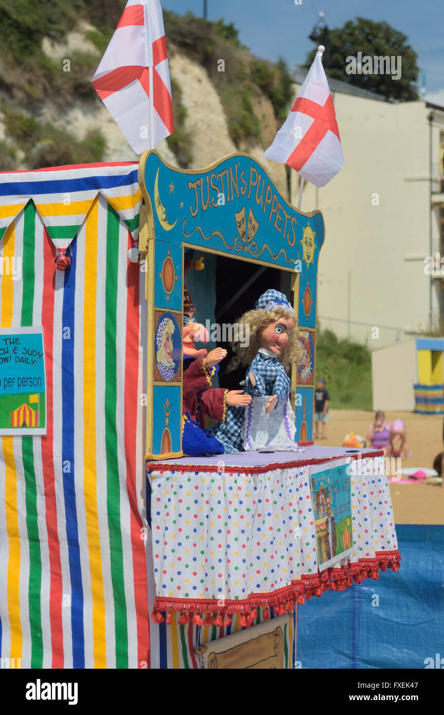 Traditional Punch and Judy puppet show on Viking Bay. Broadstairs ...