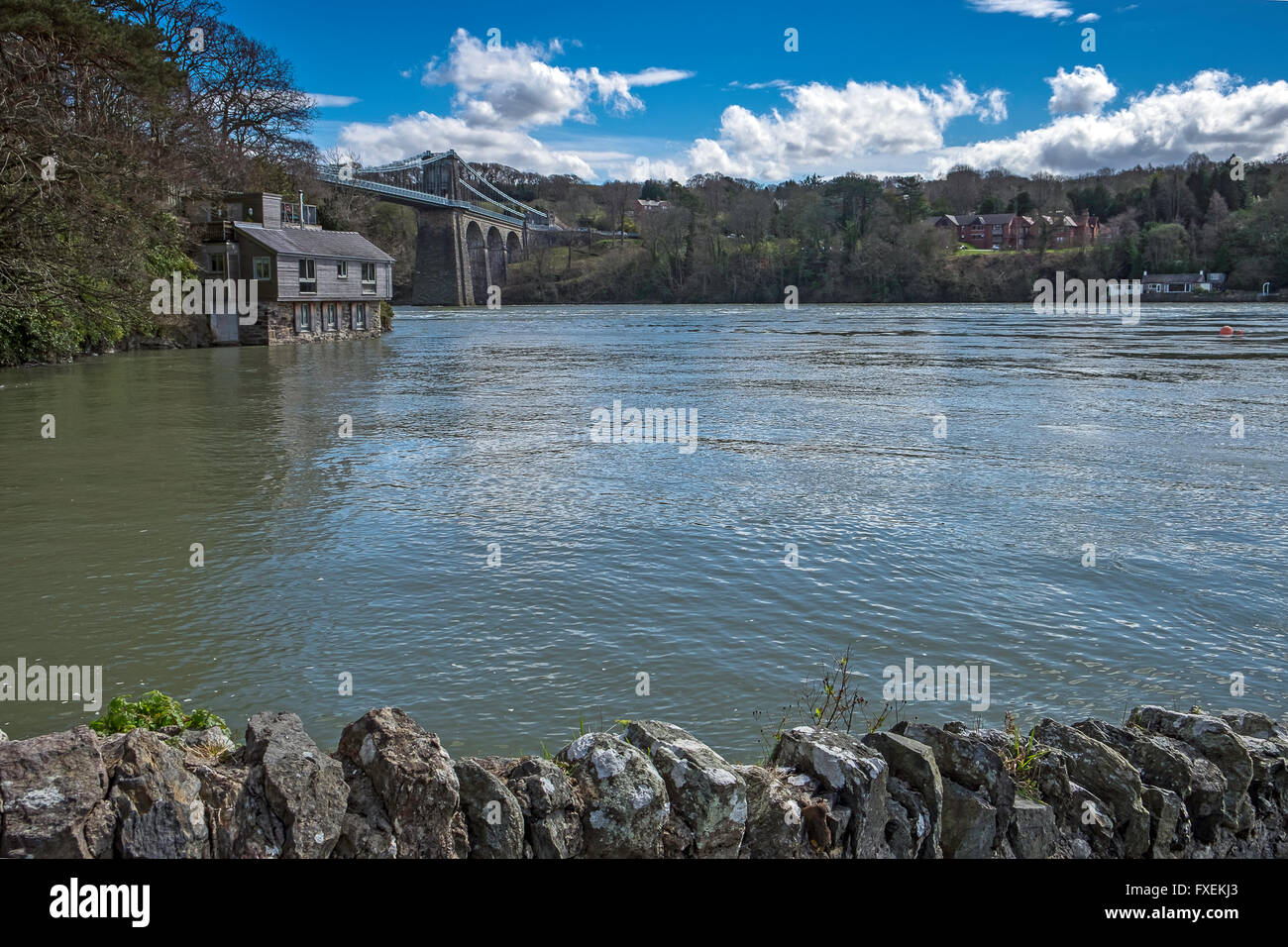 Menai Straits Anglesey North Wales UK Stock Photo - Alamy