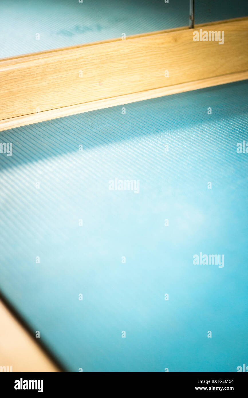 Yoga pilates mat in gym on exercise mat for sports and strength ...