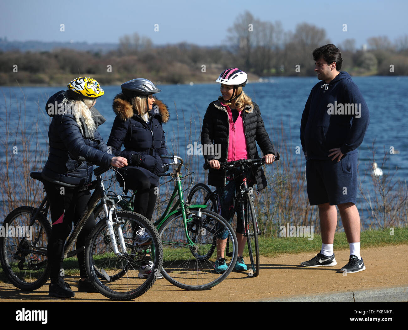 Lydia Bright is seen going for a bike ride with her mum Debbie, Carol ...