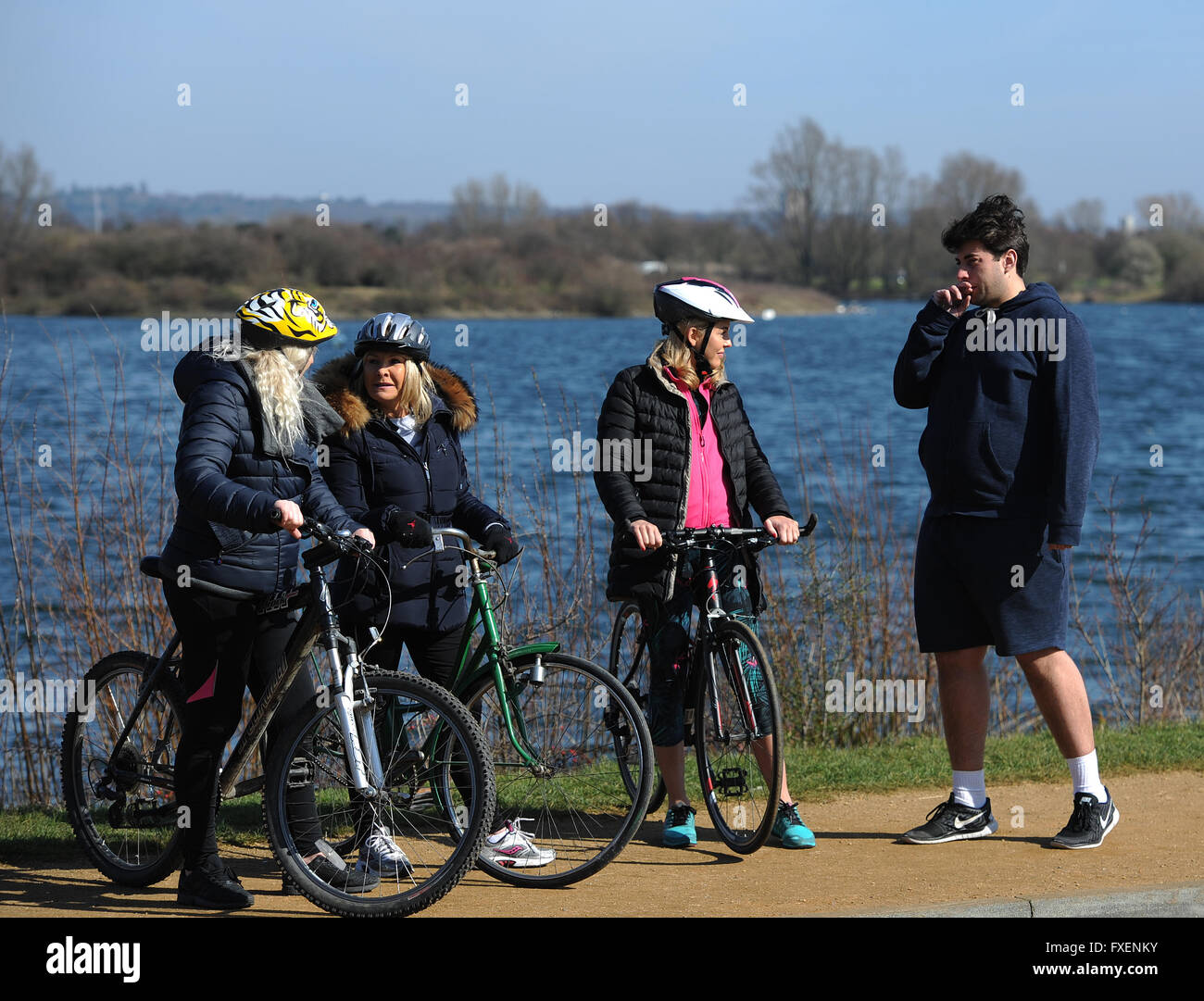 Lydia Bright is seen going for a bike ride with her mum Debbie, Carol ...