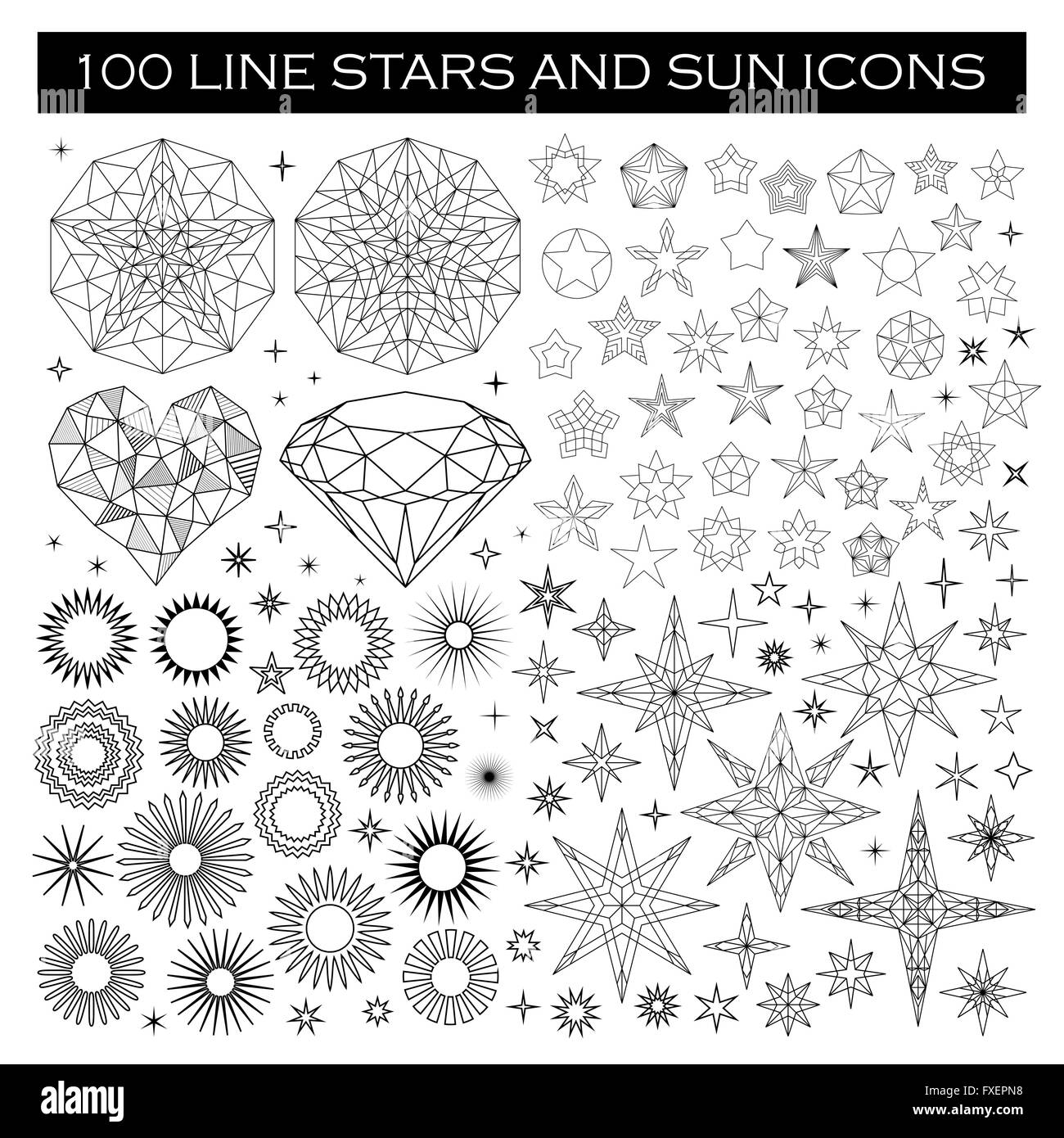 Elegant sun icons Cut Out Stock Images & Pictures - Alamy