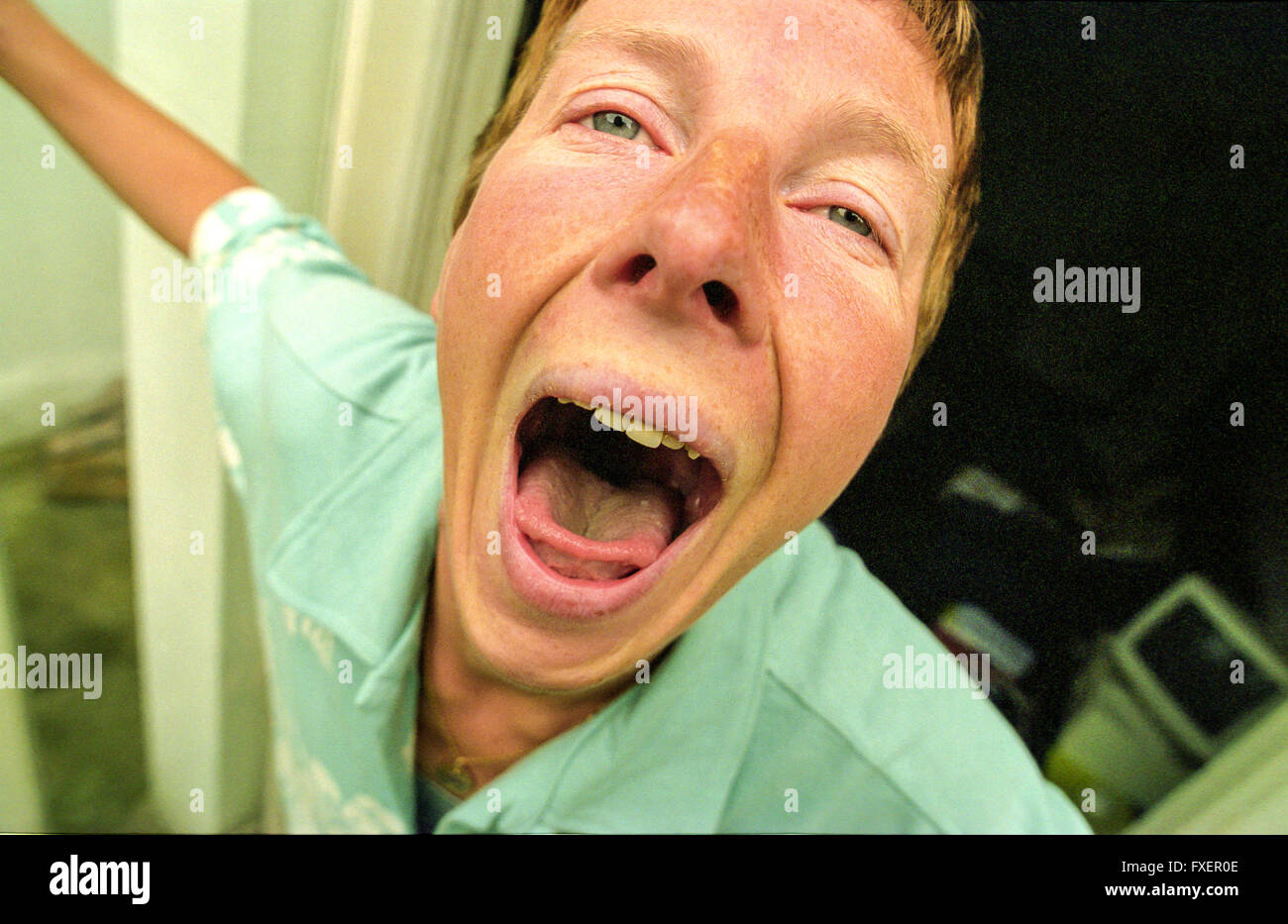 Jo Finch, who had tonsillitis as a child Stock Photo - Alamy