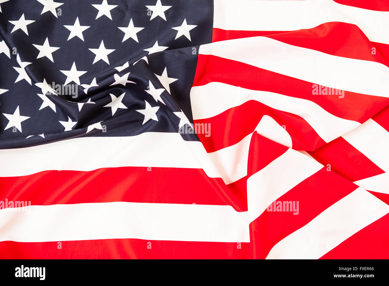 USA flag. Pure linen fabric flag carefully folded Stock Photo - Alamy