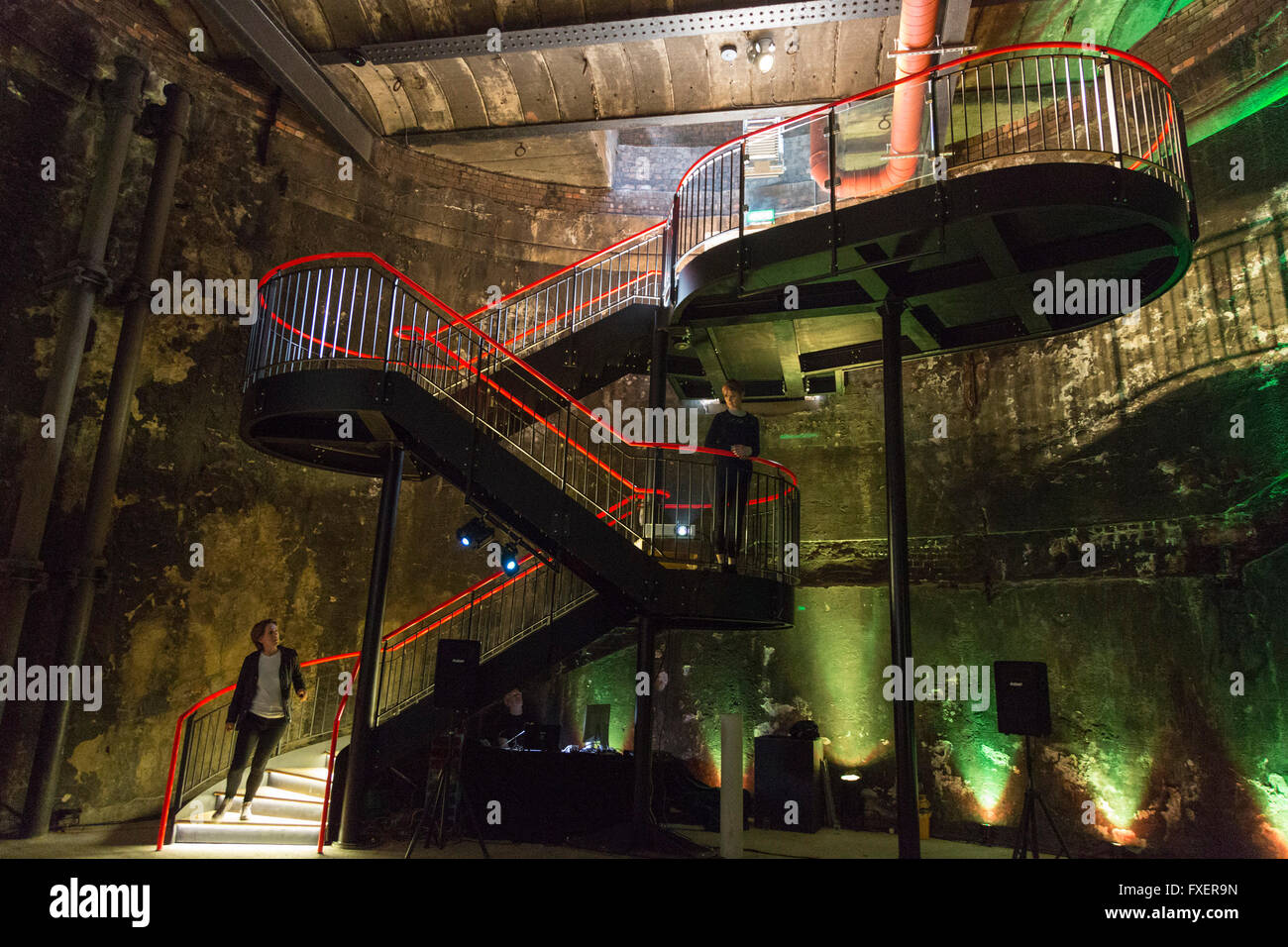 London, UK. 14 April 2016. Clementine Lovell and Flora McIntosh of Pop ...