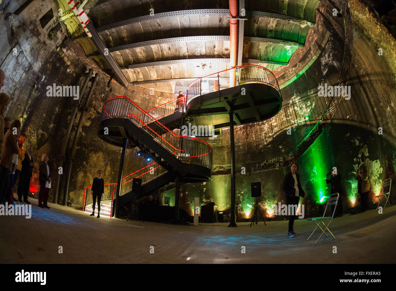 London, UK. 14 April 2016. Clementine Lovell and Flora McIntosh of Pop ...