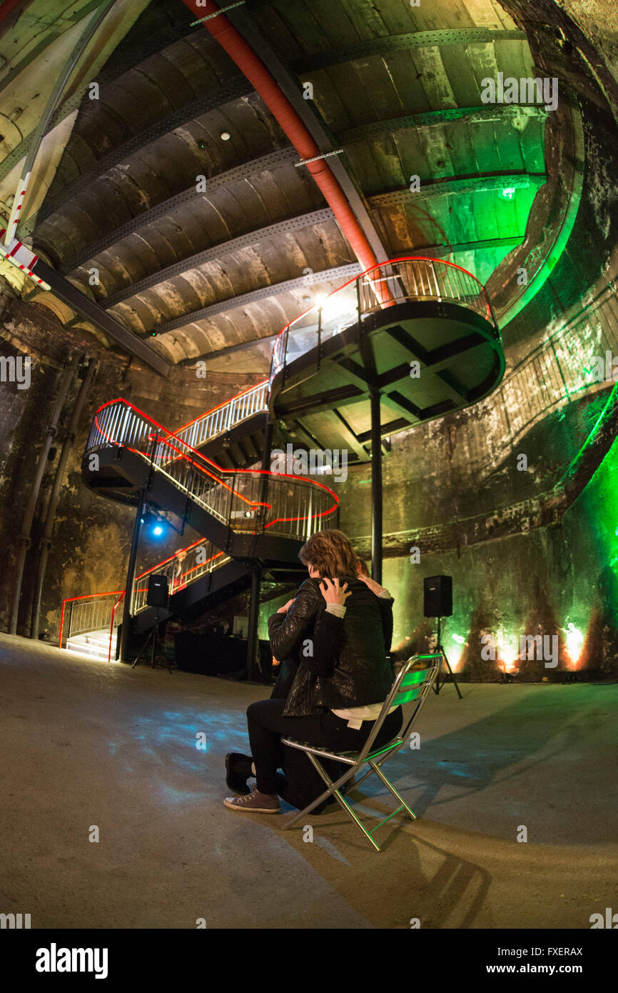 London, UK. 14 April 2016. Clementine Lovell and Flora McIntosh of Pop ...