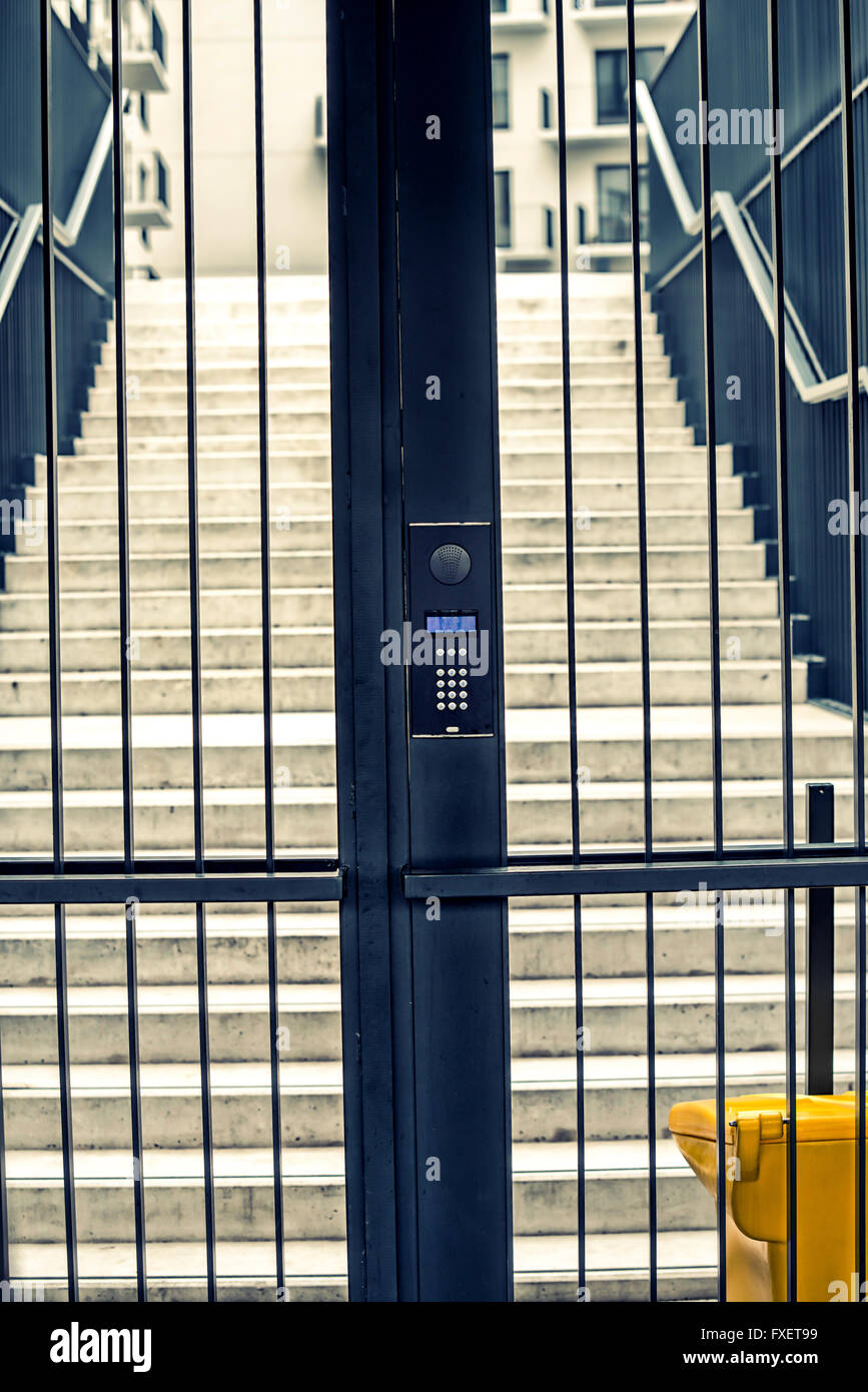 Close up building intercom gate hi-res stock photography and images - Alamy