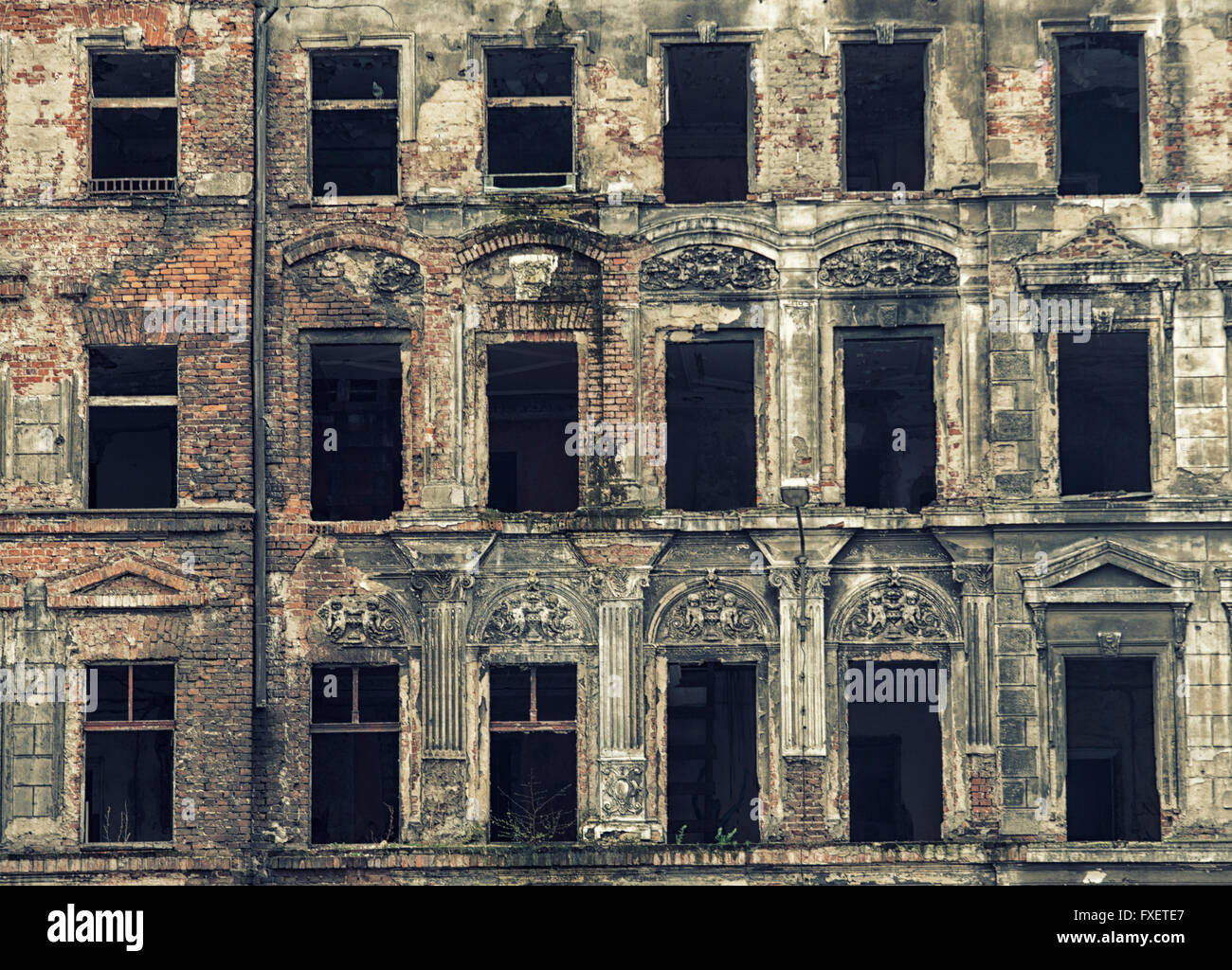The Wall of ruinous building Stock Photo - Alamy