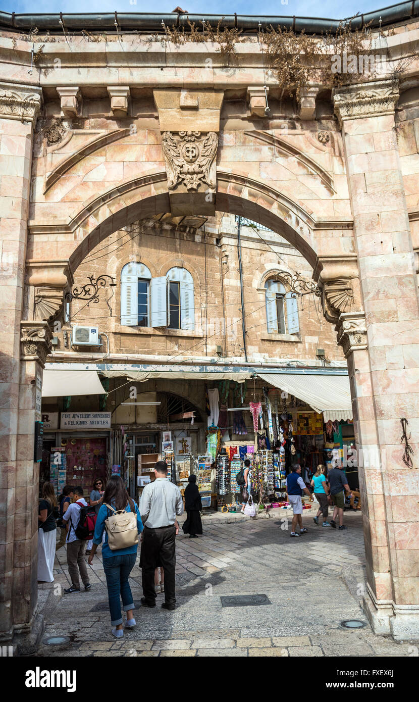 Christian quarter of the old city of jerusalem hi-res stock photography ...