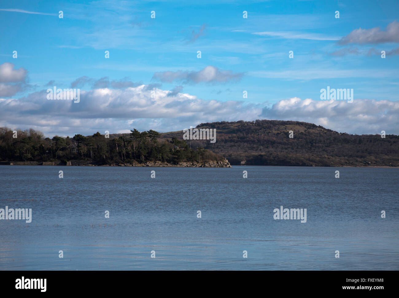 The estuary of The River Kent Holme Island Grange-over-Sands Arnside ...