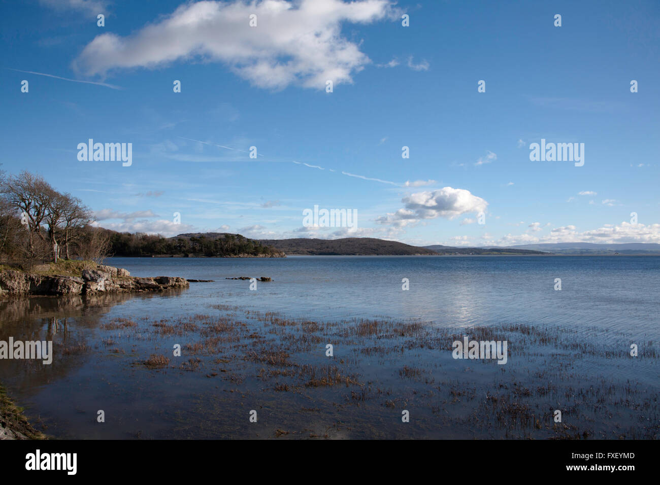 The estuary of The River Kent Holme Island Grange-over-Sands Arnside ...