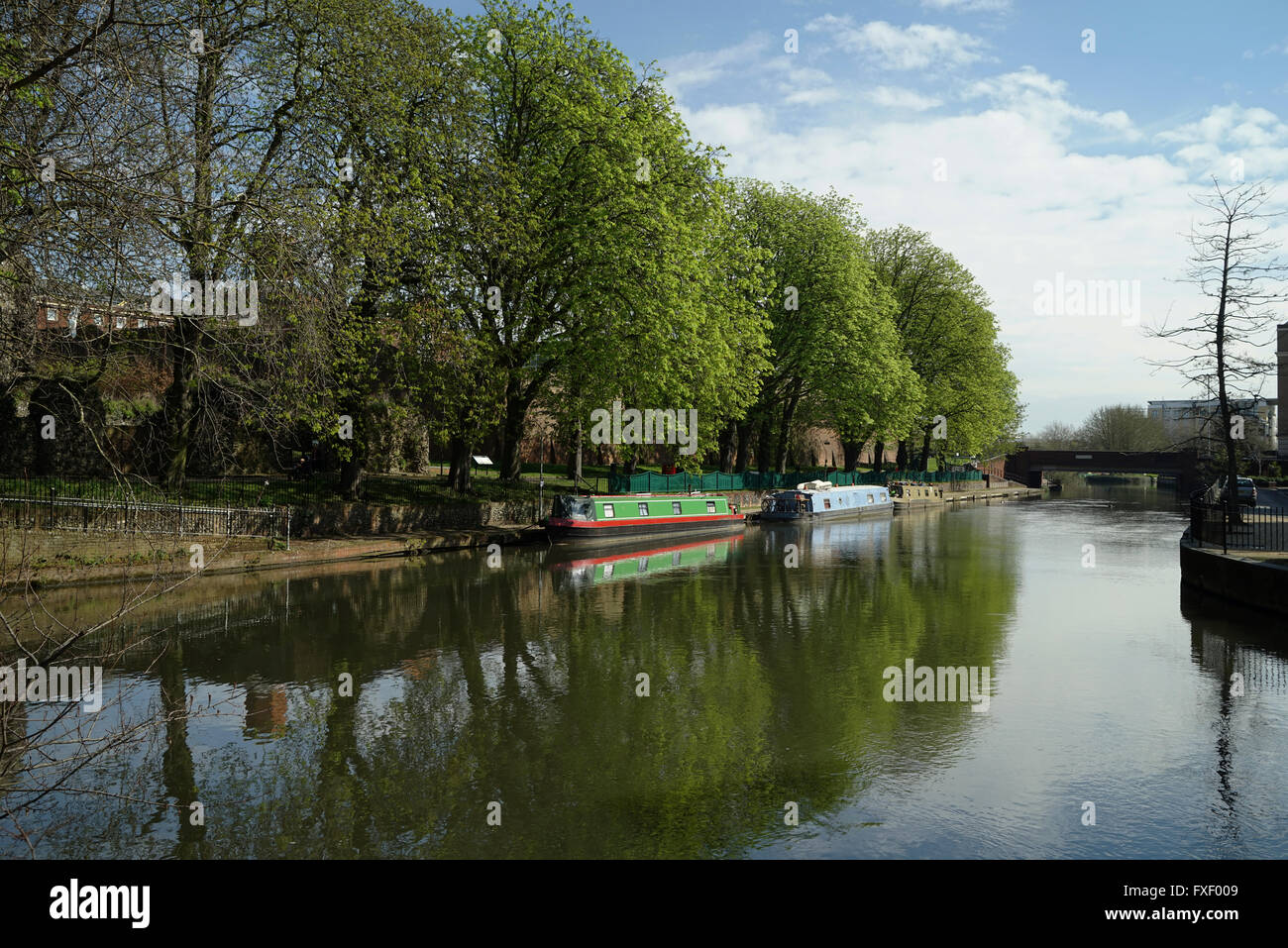 Reflections in the River Kennet, Reading, Berkshire -1 Stock Photo - Alamy
