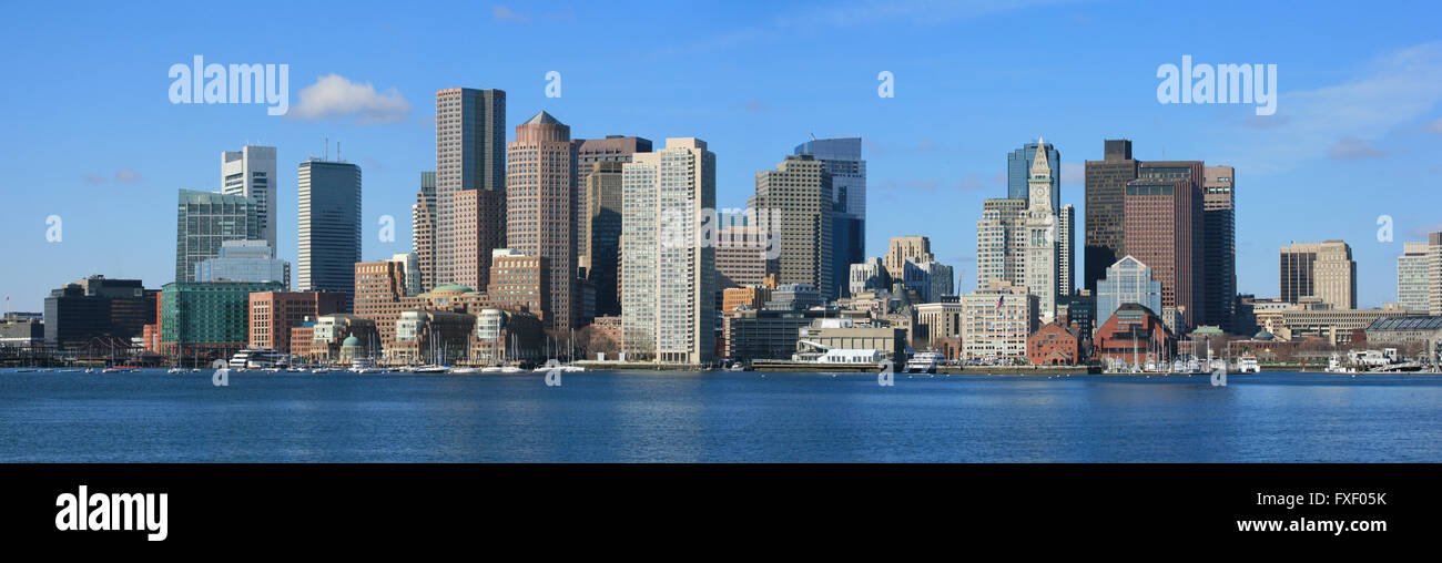 Boston Massachusetts Skyline Panoramic photo. At over 8000 pixels wide ...