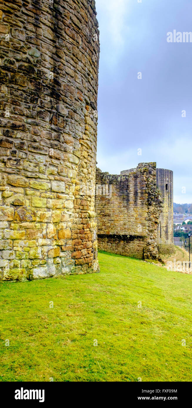 Exterior of Barnard Castle in the town of that name in Teesdale, County ...