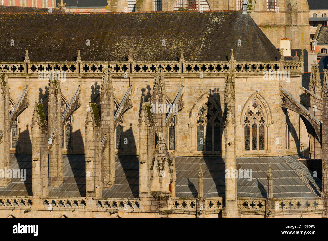 Finistere (29), Ville de Quimper, cathedrale Saint Corentin // France ...
