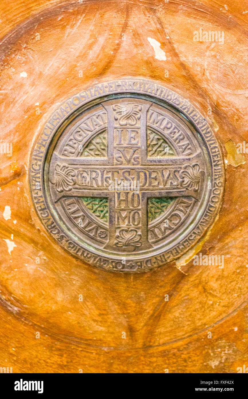 Easter cross on church wall hi-res stock photography and images - Alamy