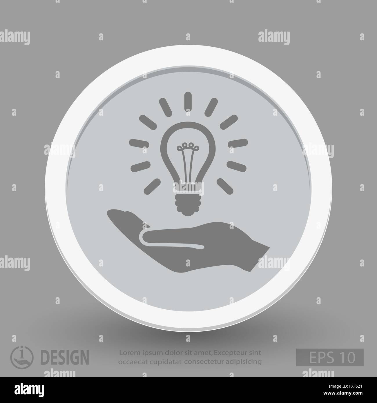 Pictograph of light bulb Stock Vector Image & Art - Alamy