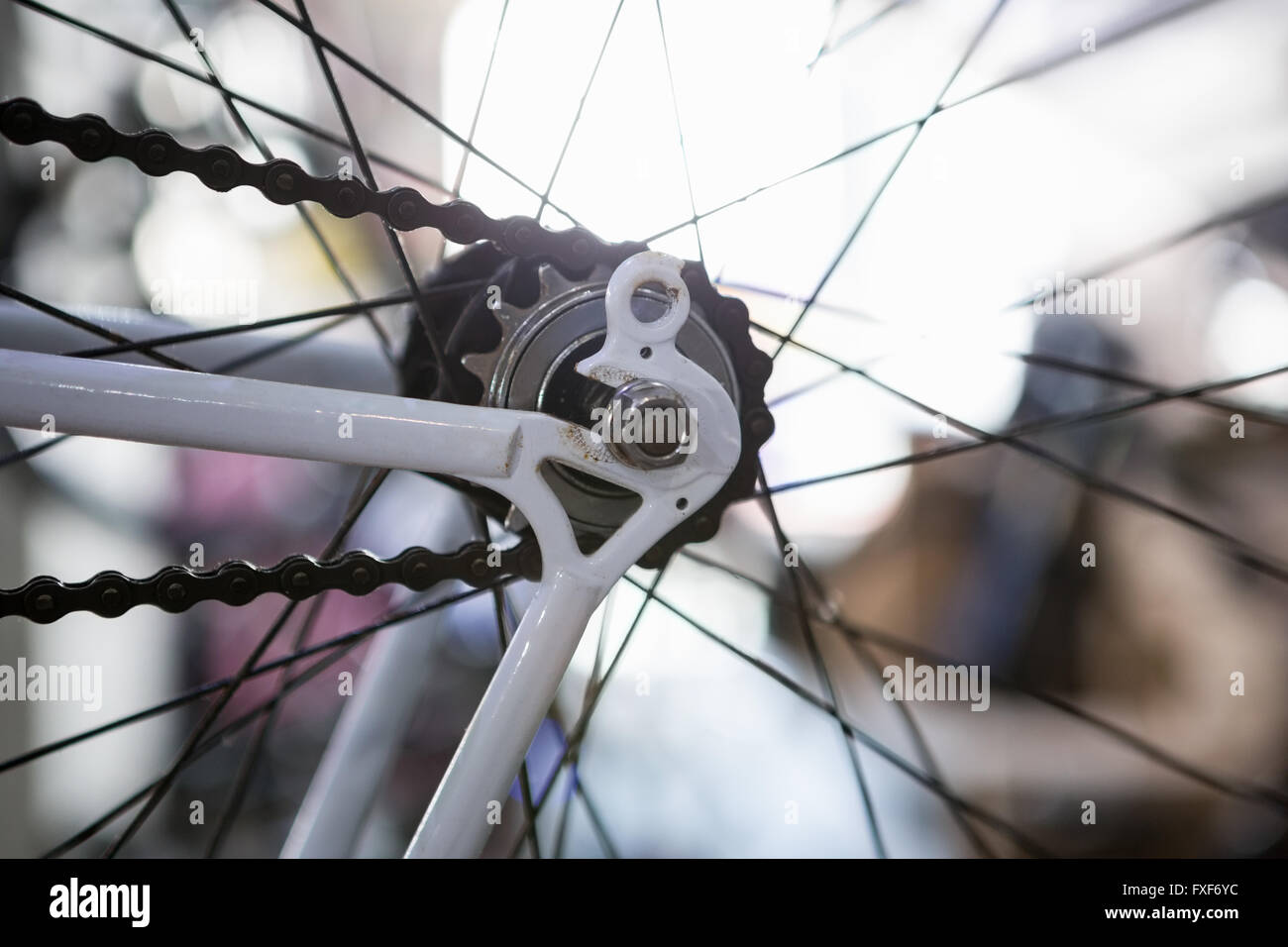 Close up of wheel bike Stock Photo - Alamy