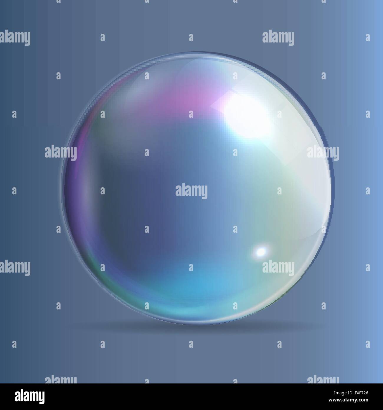 Transparent Bubbles on Dark Blue Background. Vector Illustration Stock ...