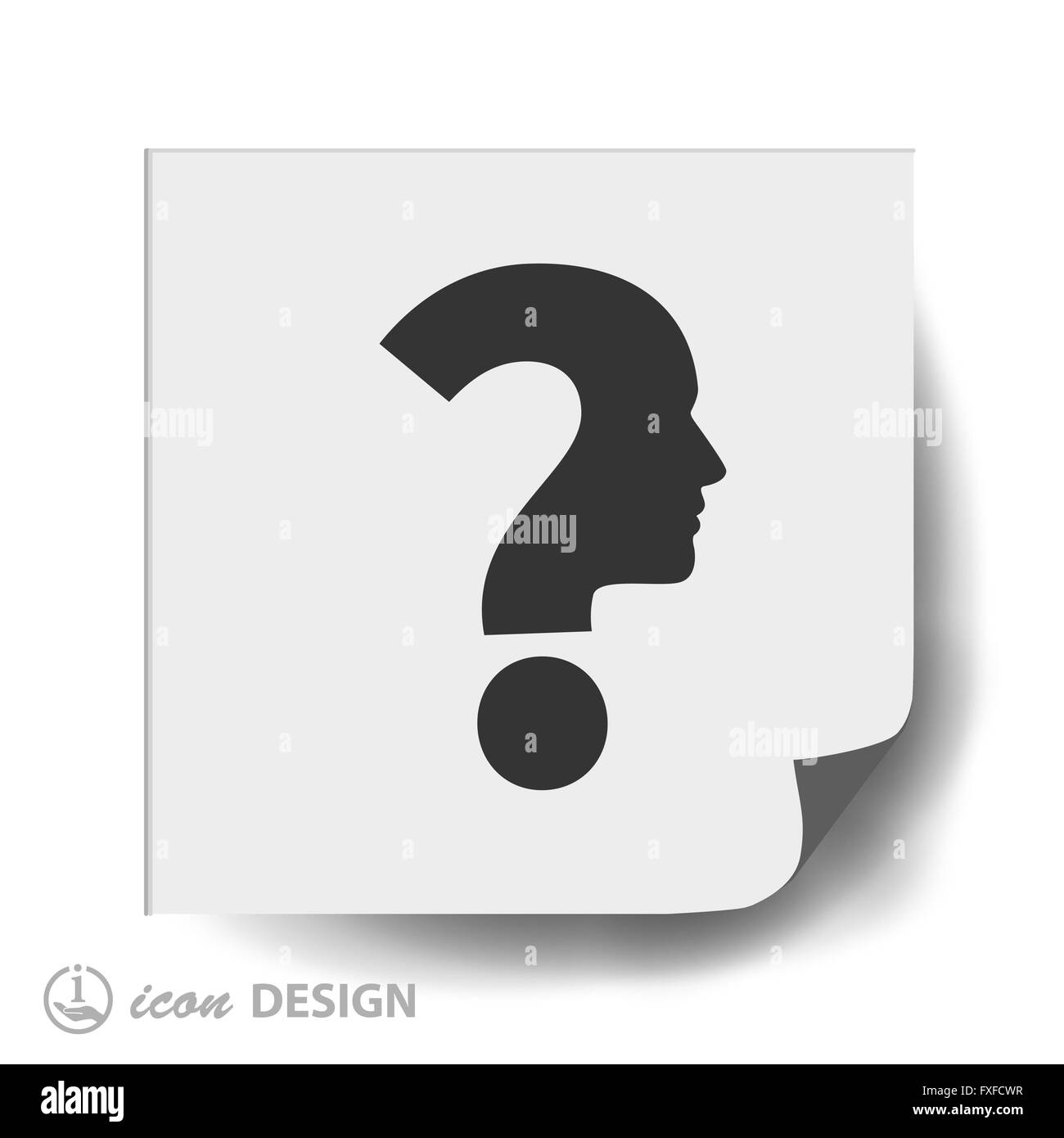 Shadow face question mark Black and White Stock Photos & Images - Alamy