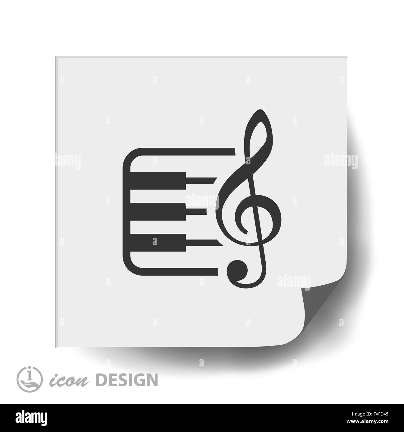 Pictograph of music key and keyboard Stock Vector Image & Art - Alamy