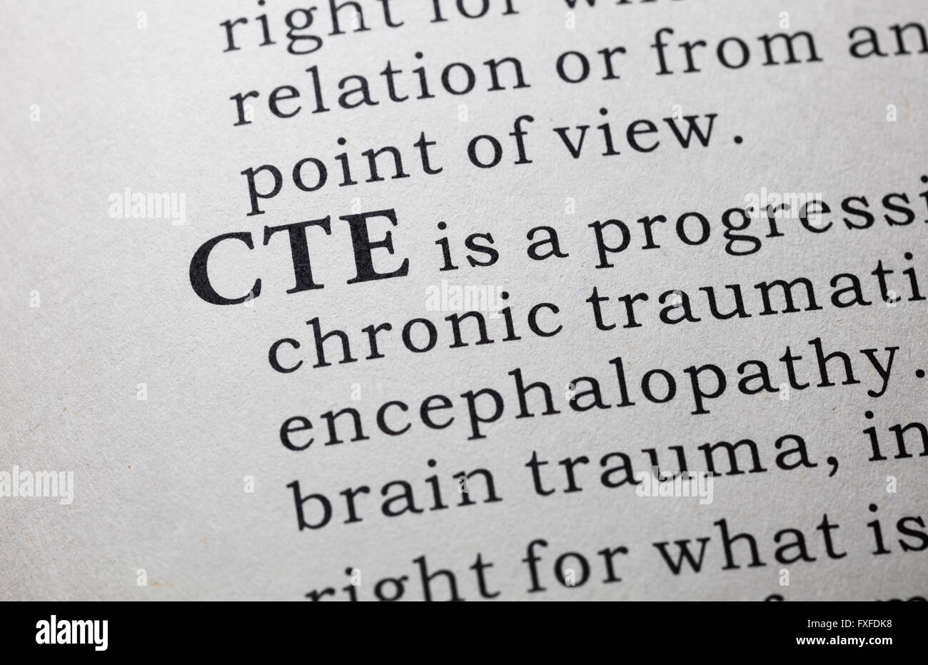 Fake Dictionary, Dictionary definition of the word CTE, Chronic ...