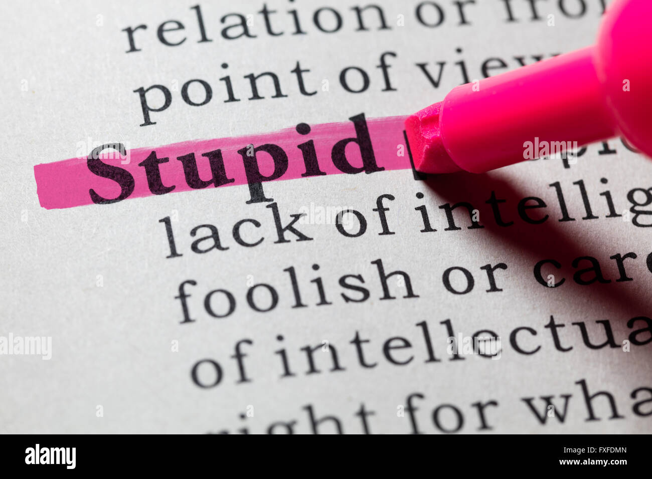 Stupid hi-res stock photography and images - Alamy
