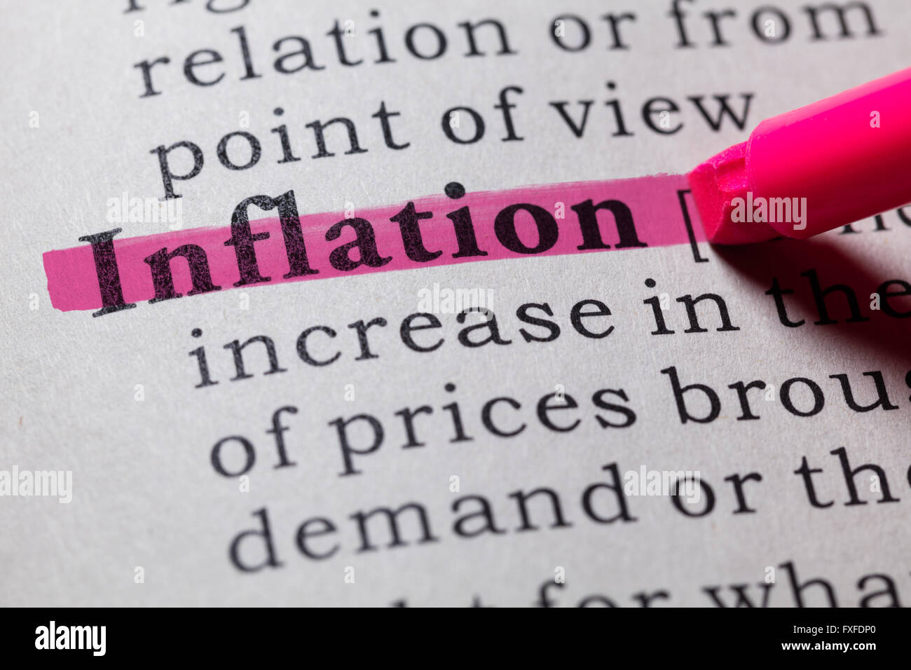 Fake Dictionary, Dictionary definition of the word inflation Stock ...