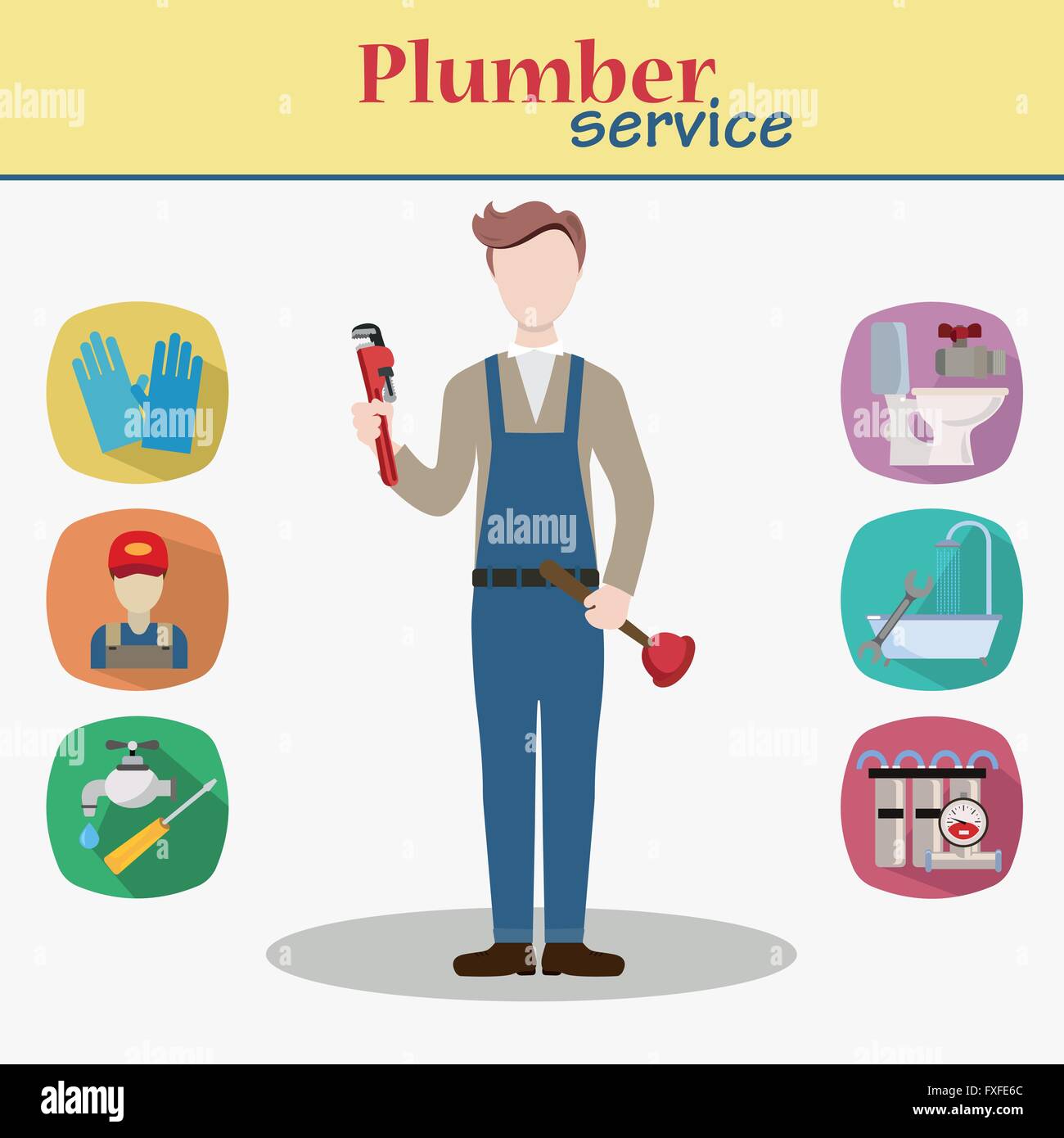 Plumbers tool Stock Vector Images - Alamy