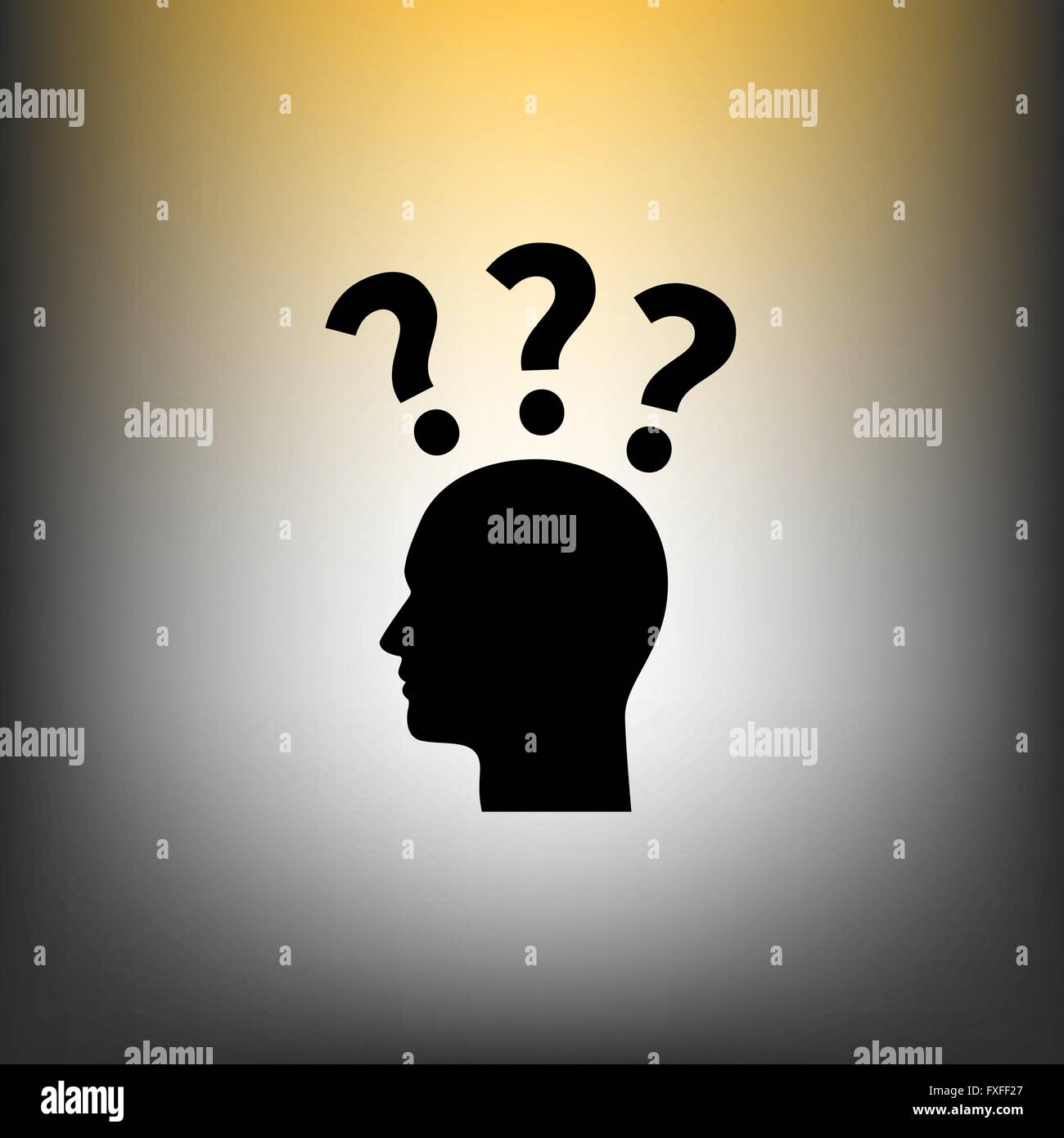 Shadow face question mark Stock Vector Images - Alamy