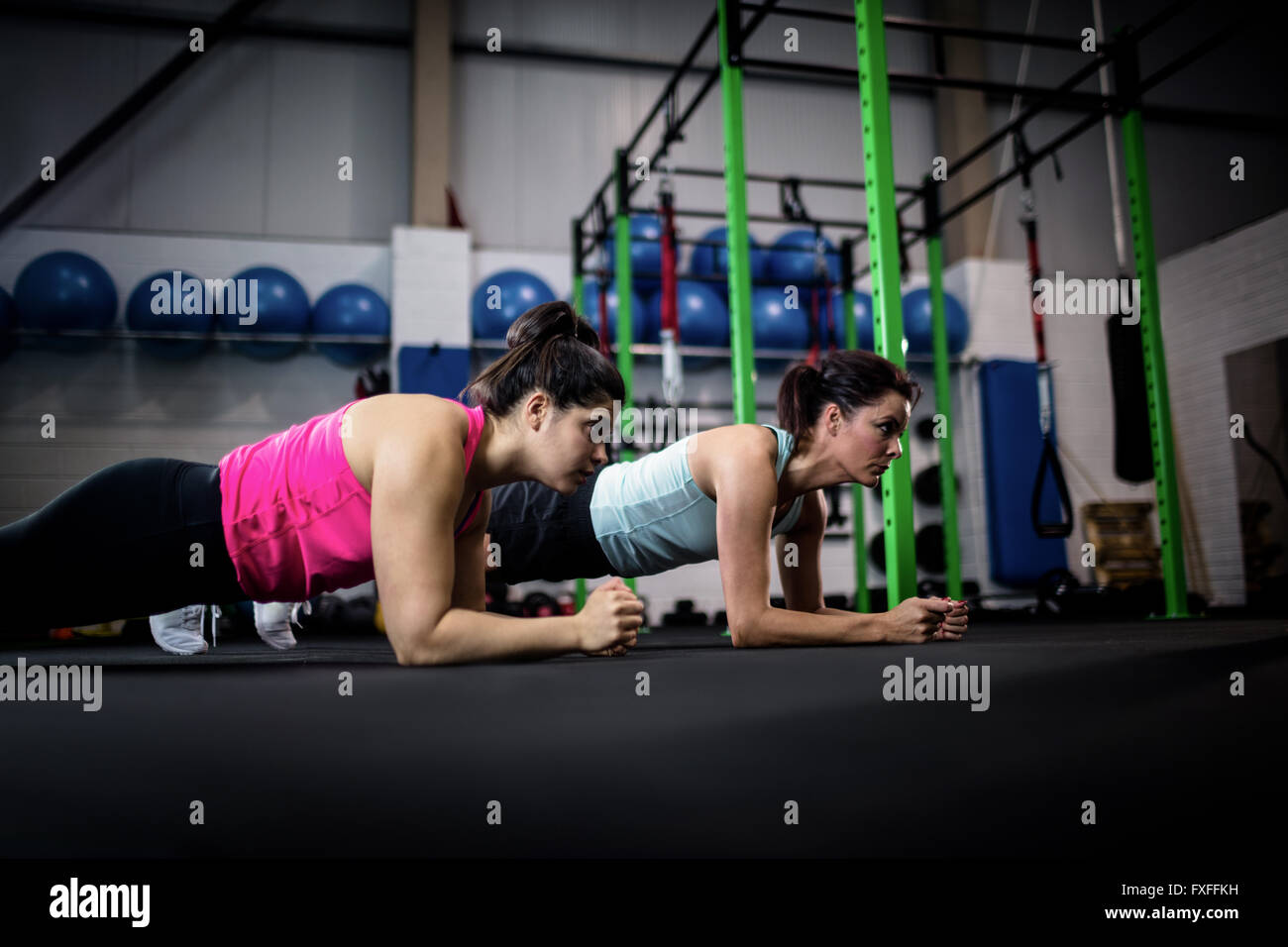 Woman exercise room plank hi-res stock photography and images - Alamy