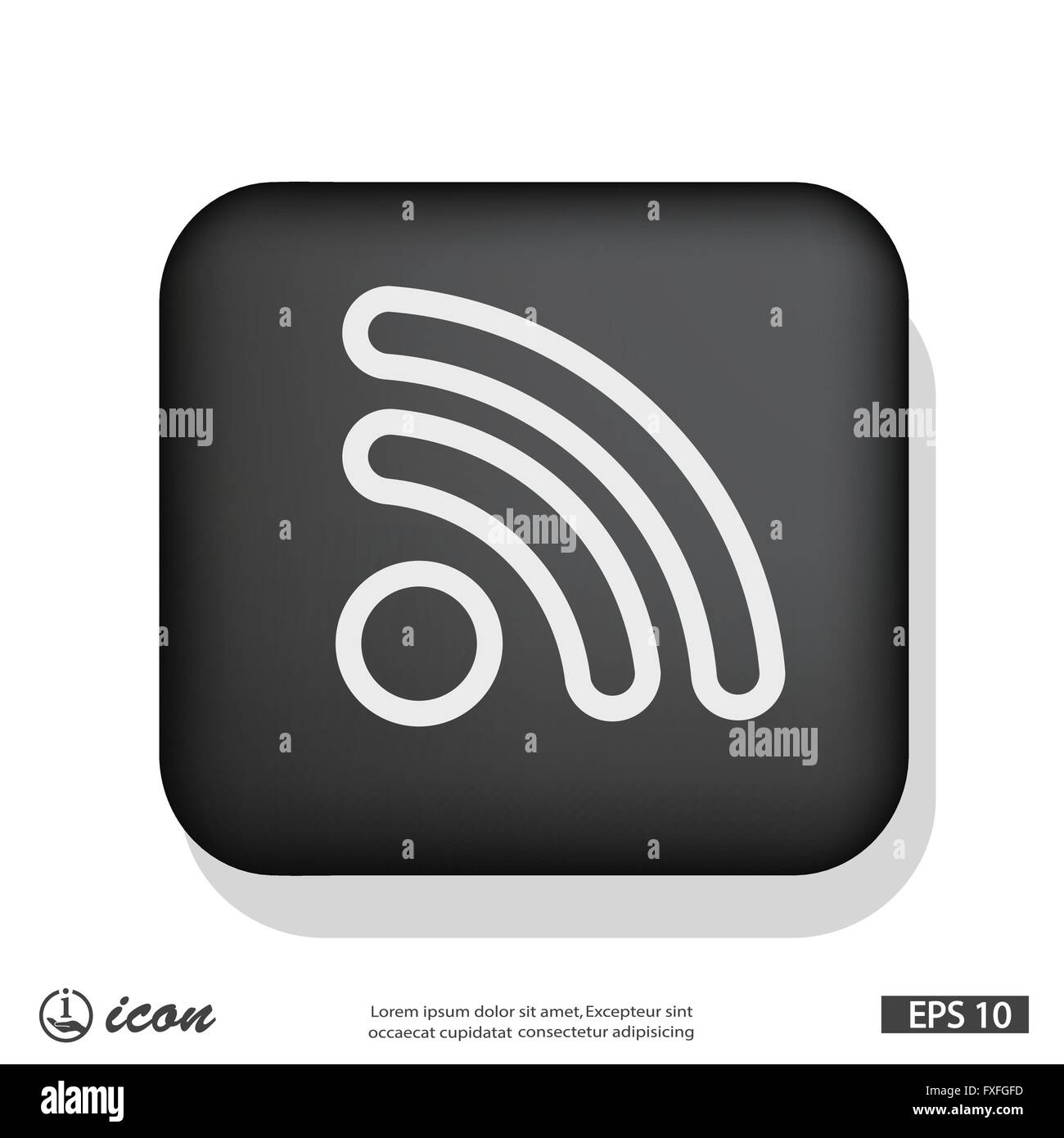 Pictograph of RSS Stock Vector Image & Art - Alamy