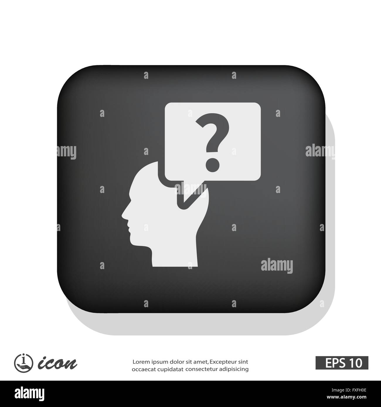 Shadow face question mark Stock Vector Images - Alamy