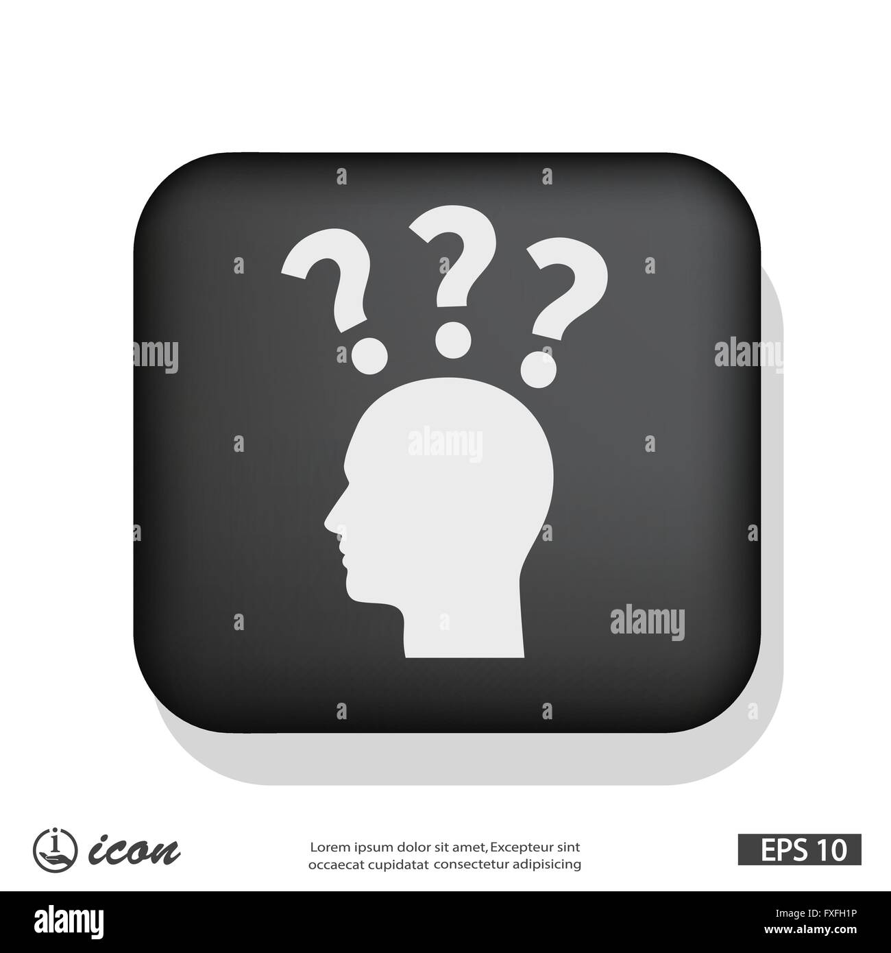 Shadow face question mark Stock Vector Images - Alamy