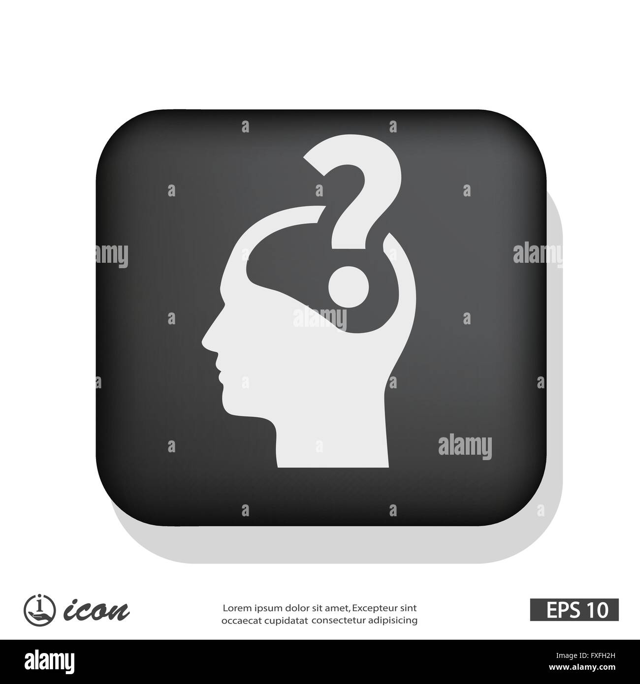 Shadow face question mark Stock Vector Images - Alamy