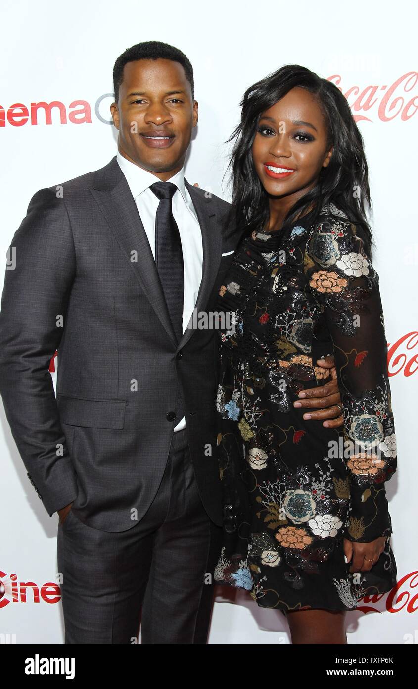 Las Vegas, NV, USA. 14th Apr, 2016. Nate Parker, Aja King at arrivals ...